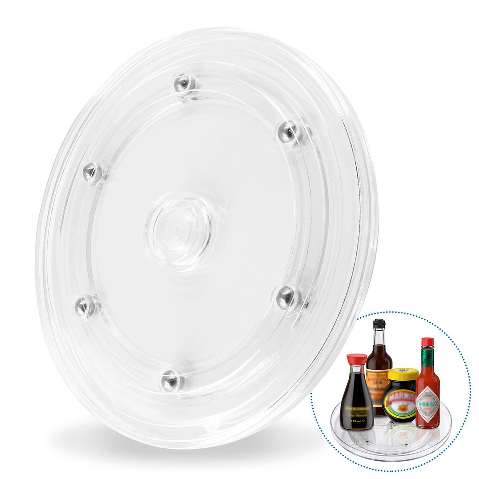 6 Inch Turntable Mini Turntable Organizer Clear Rotating Tray Small ...