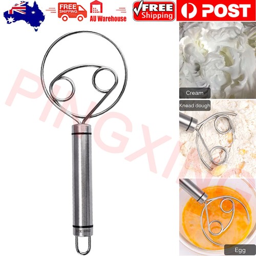 Stainless Steel Manual Dough Mixer Tool Kitchen Baking Flour Egg Mixer ...