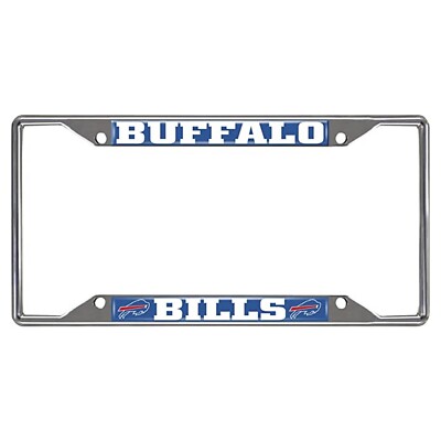 New Football Buffalo Bills Chrome License Plate Frame Metal 12.5" x 6 ...