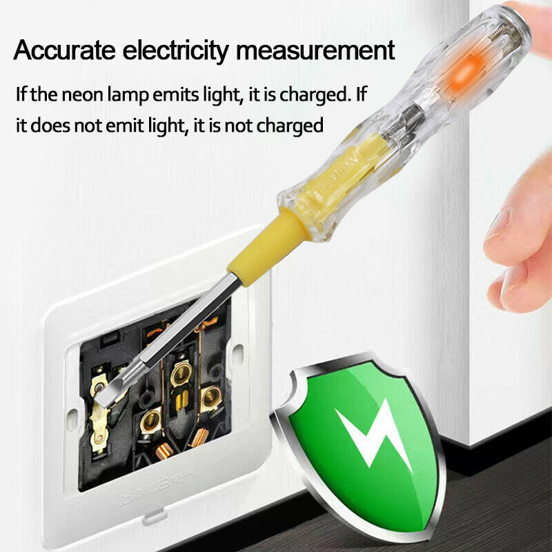 3 Pack AC 100V - 500V LED Electric Test Tester Pen Screwdriver Voltage ...