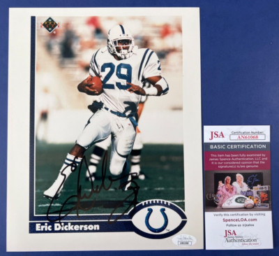 Eric Dickerson Signed 8x10 Football Photo JSA AN61068 | eBay