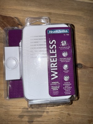 WIRELESS DOORBELL KIT 100FT RANGE BUTTON HEATH ZENITH#SL7366 Plug In | eBay