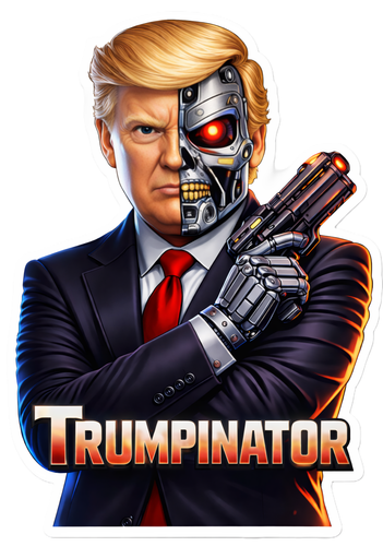 Donald Trump - Trumpinator - Terminator - MAGA - Sticker - Decal Height ...