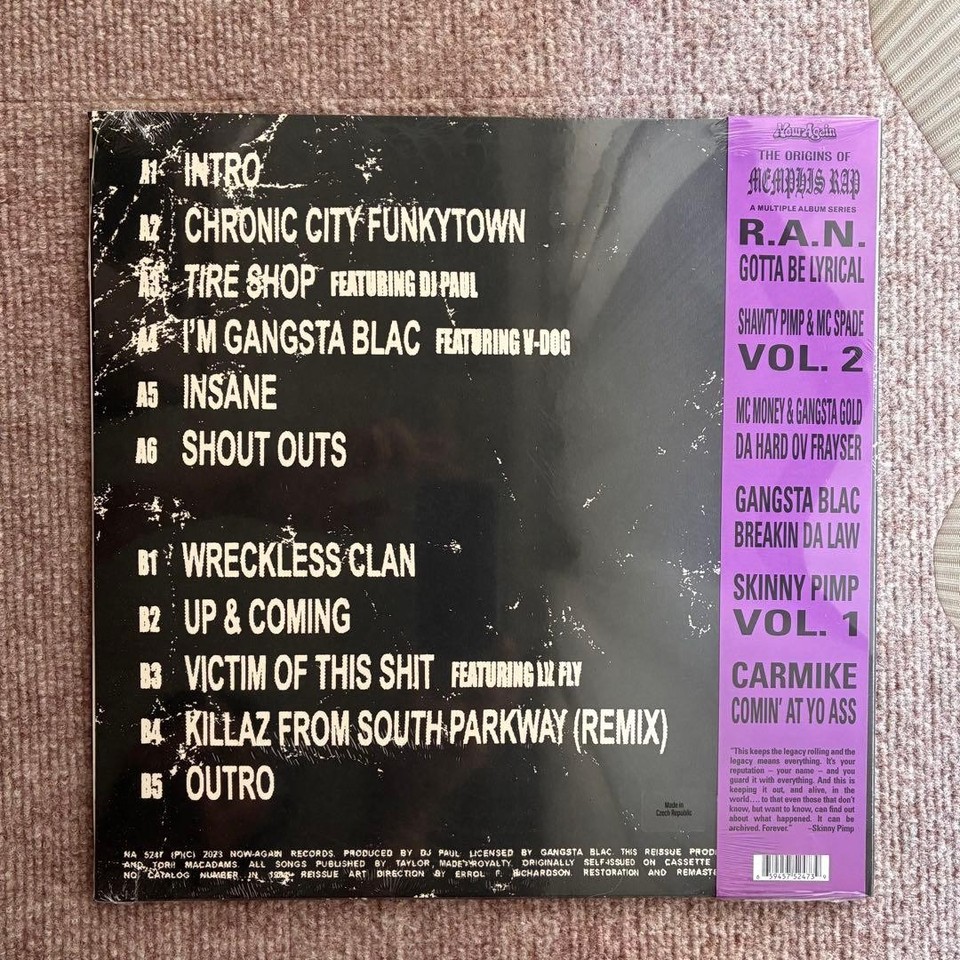 Gangsta Blac Breakin Da Law LP Galaxy Grape Vinyl Sealed | eBay UK