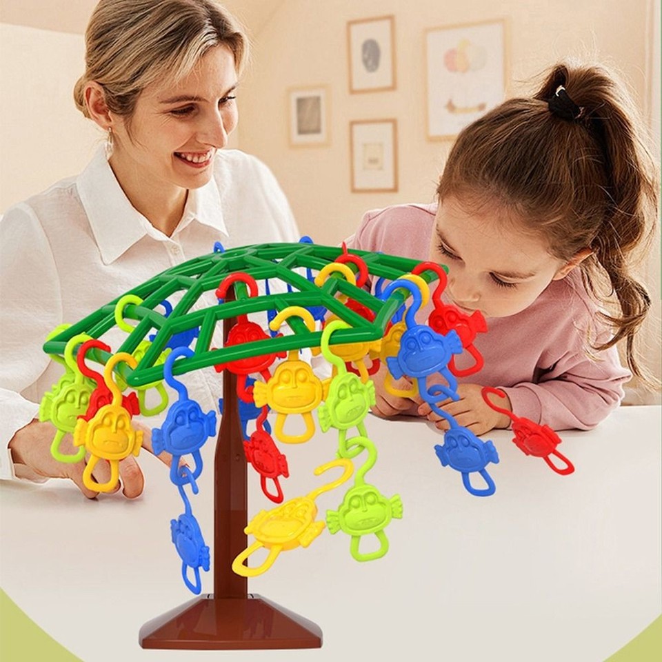 Desktop Game Monkey Climbing Tree Toy Hanging Monkey Balance Game Toy ...