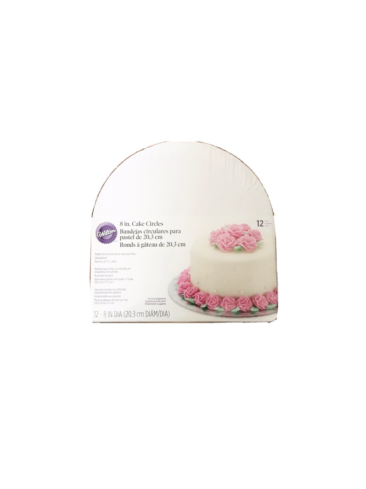 Wilton 8-Inch Cake Circle, 12-Pack, Holds 6-7 Inch Cakes Sturdy ...