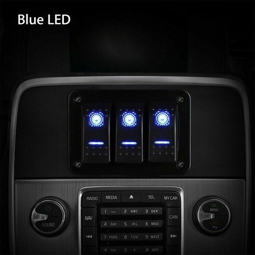 3-Position Toggle Rocker Switch Panel LED 12V-24V Car/Boat/Marine/RV ...