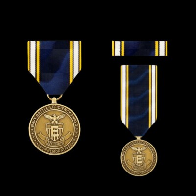 BATTLE "E" BATTLE EFFICIENCY COMMEMORATIVE RIBBON MEDAL US NAVY MARINES ...