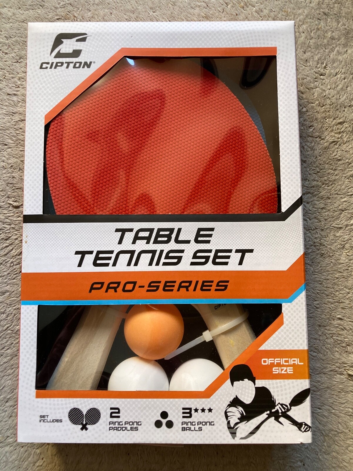 Cipton table tennis set pro-series. 2 ping pong paddles, 3 ping pong ...