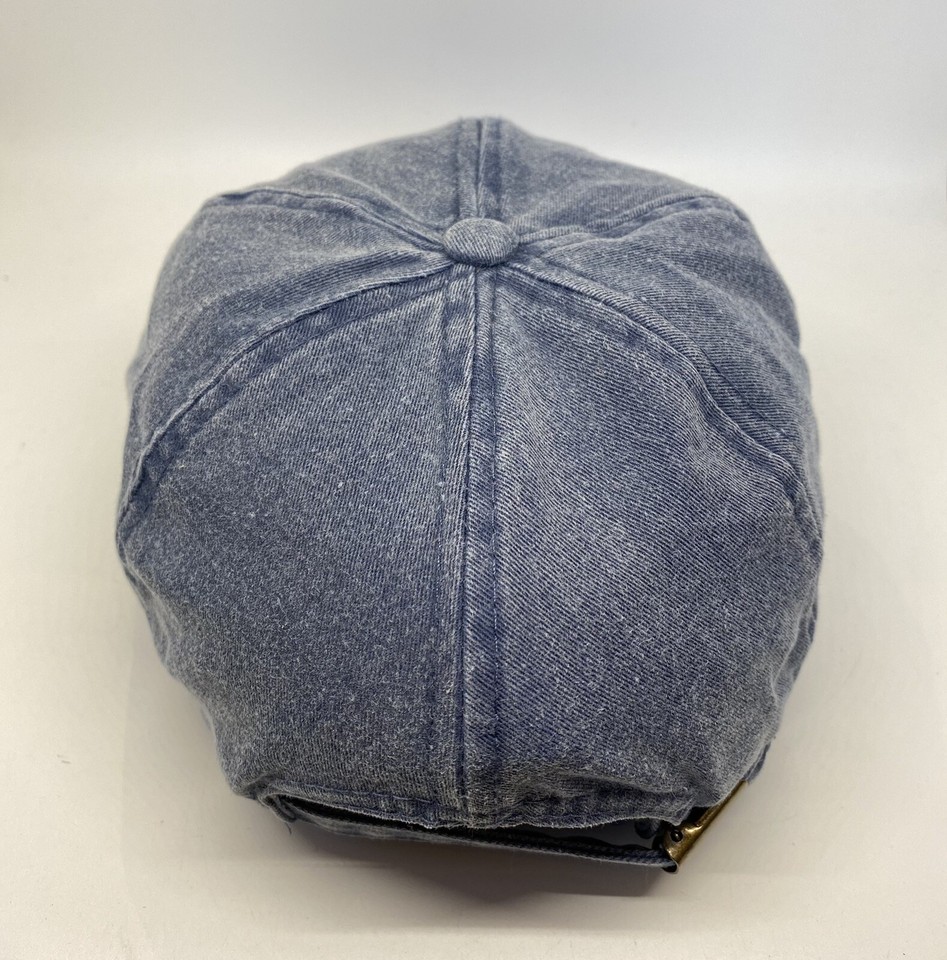 Clarke American Cap Hat Adult Adjustable Blue Denim Cotton | eBay