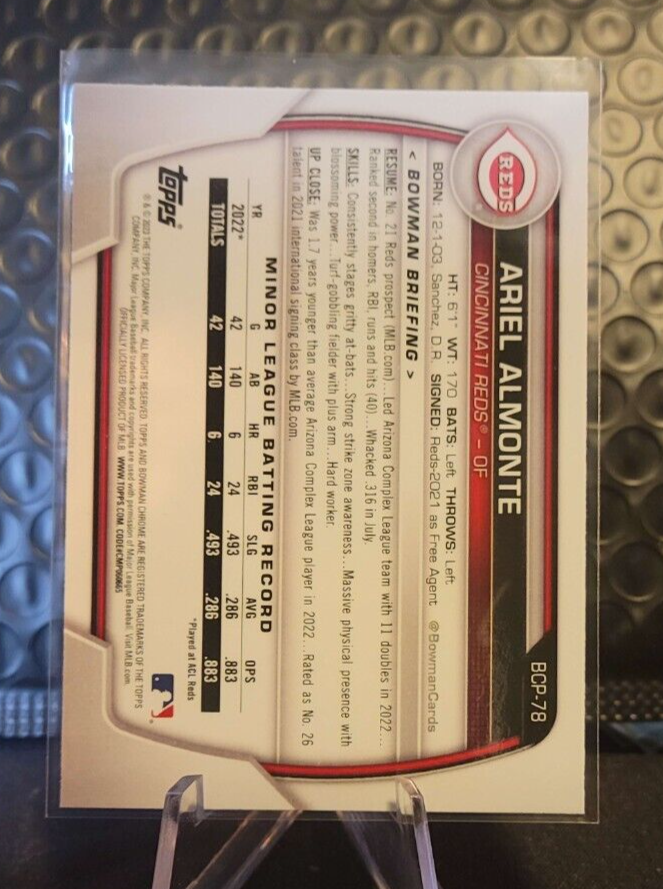 2023 Bowman Chrome Ariel Almonte BCP-78 - Cincinnati Reds | eBay