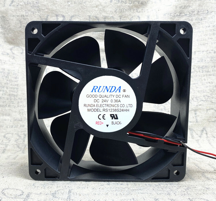RUNDA RS1238S24HH 24V 0.36A 12CM 12038 2-wire cooling fan # | eBay