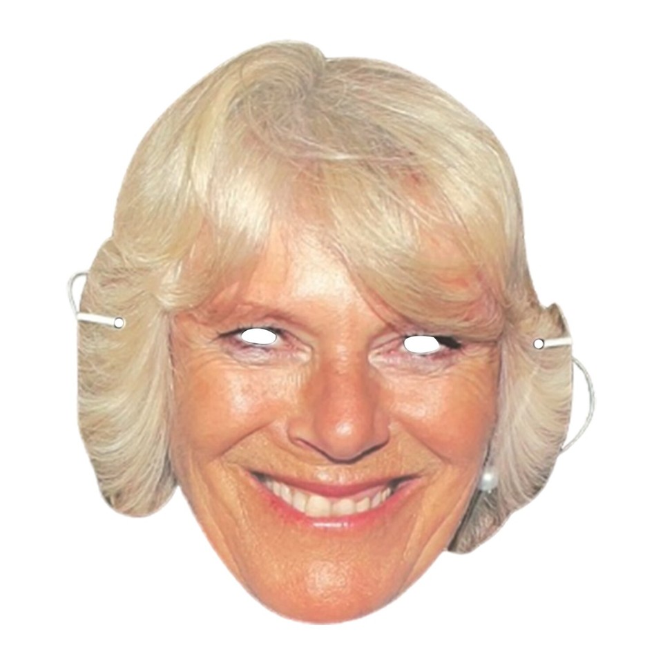 Royal Celebrity Queen Camilla Face Mask Cardboard Paper Fancy Dress ...