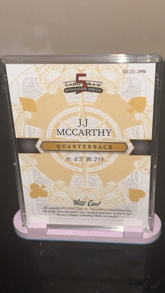 2024 Wildcard 5 Card Draw JJ McCarthy 2/2 RC Refractor Vikings | eBay