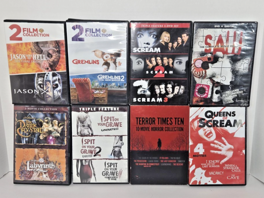 Horror & Cult 30+ DVDs/Blu-ray Lot Freddy, Jason, Scream, Zombies, and ...