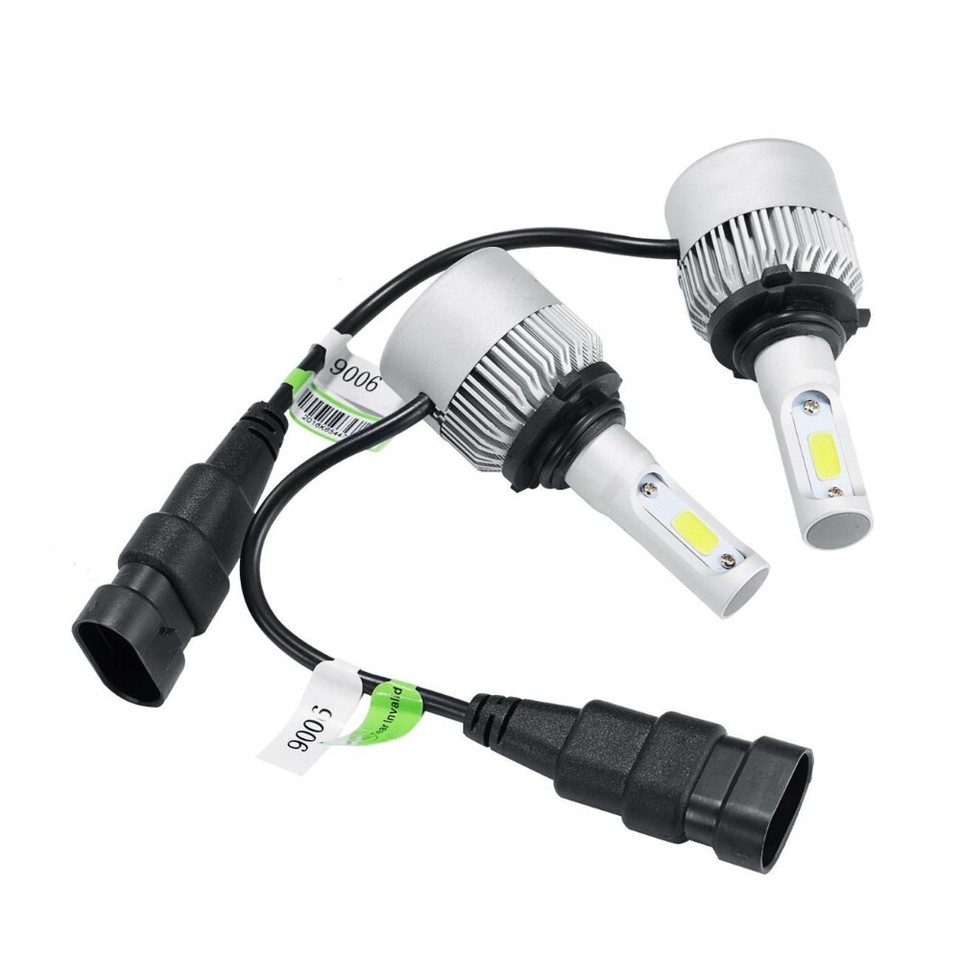 IRONWALLS 9006 HB4 6000K White LED Headlight Conversion Kit High/Low ...