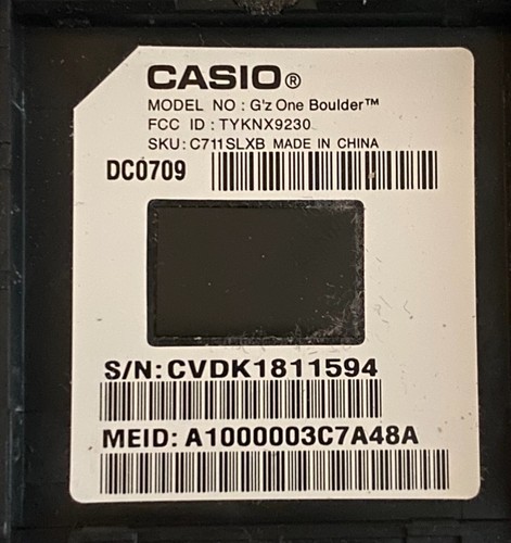 Casio G'Zone Boulder - 256 MB - Black Silver (Verizon) for sale online ...