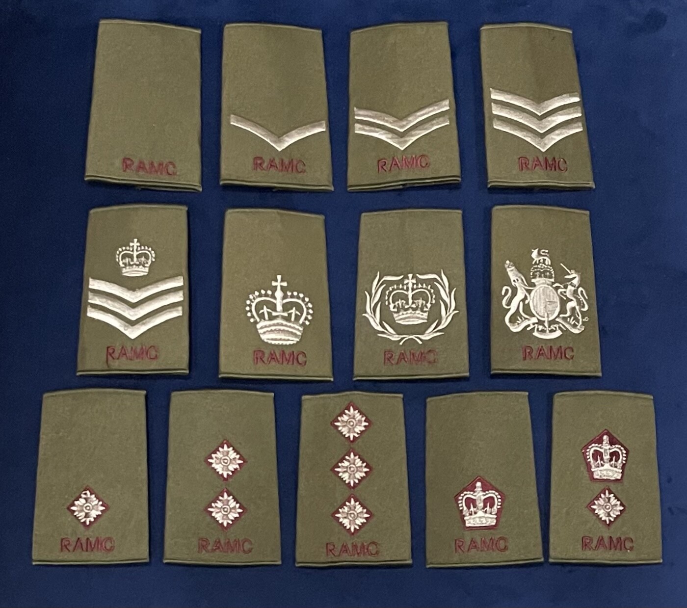 RAMC Olive Green Rank Slide, Uniform Combats | Grelly UK