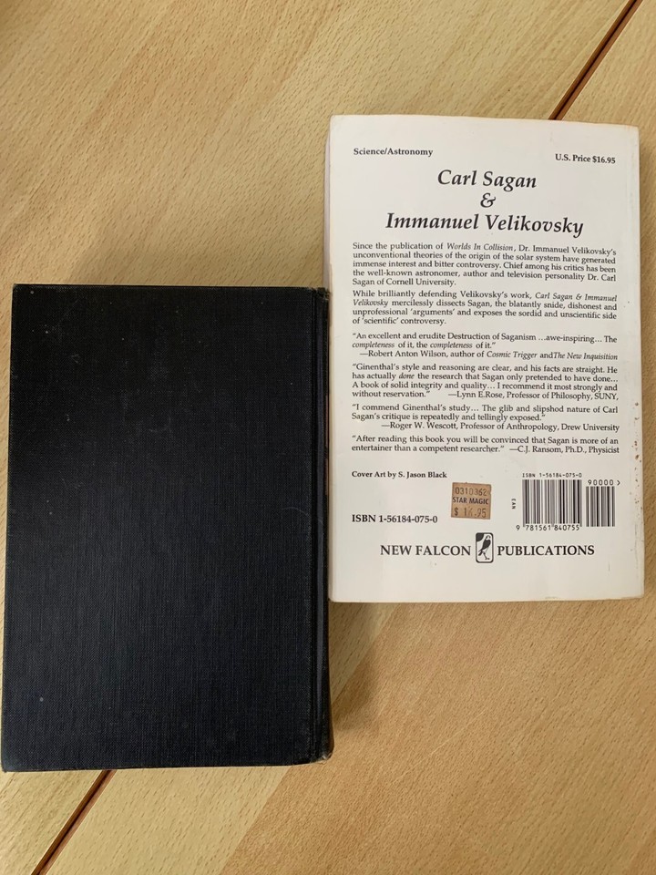 EARTH in UPHEAVAL 1st Edition Doubleday 1955 + Carl Sagan & Immanuel ...