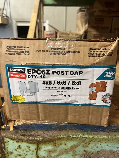 Simpson Strong-tie 6x End Post Cap EPC6Z Unit Each Contains 10 per Case ...