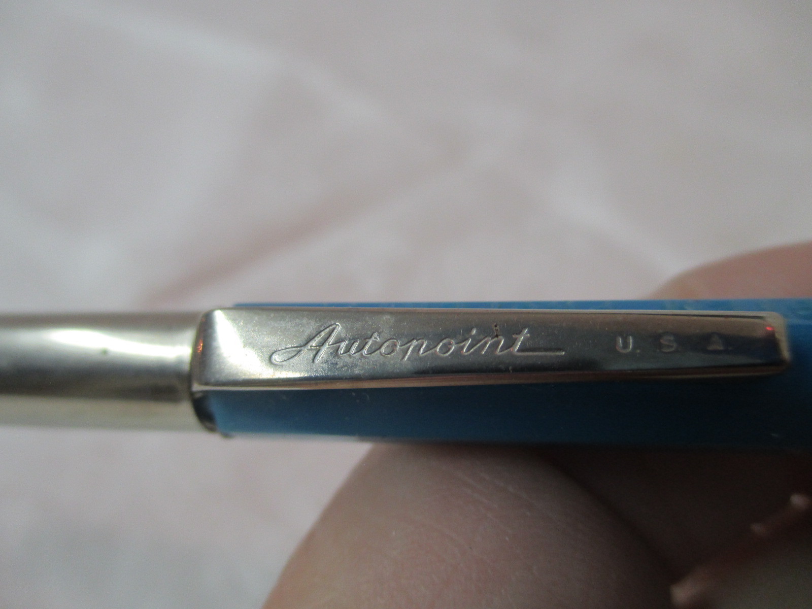 Vintage Autopoint Mechanical Pencil Bell System turquoise blue | eBay