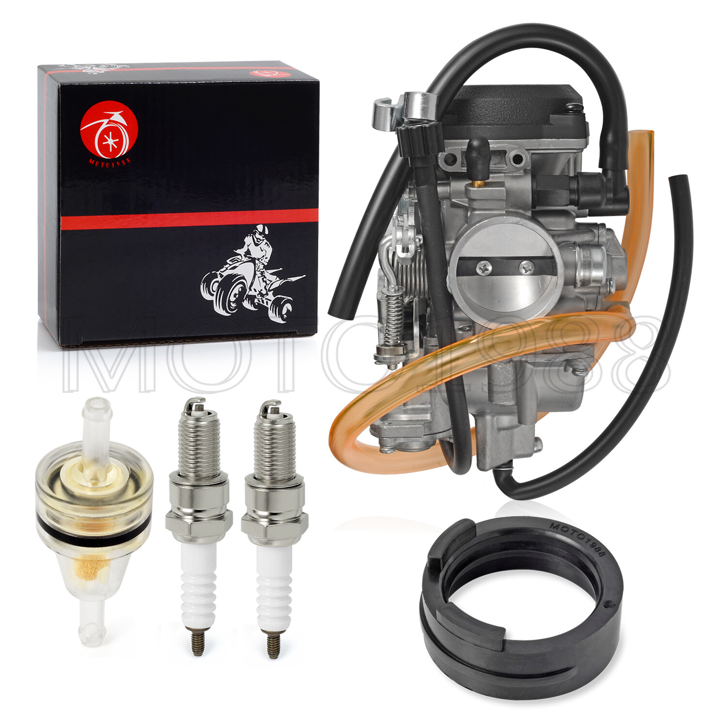 Carburetor Carb + Intake Manifold Spark Plug For Kawasaki Vulcan 800 ...