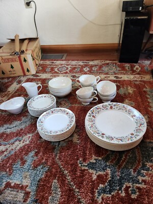 Vintage Texas Ware PMC Melamine Dishes White/Tropical Birds Lot Of 39 ...