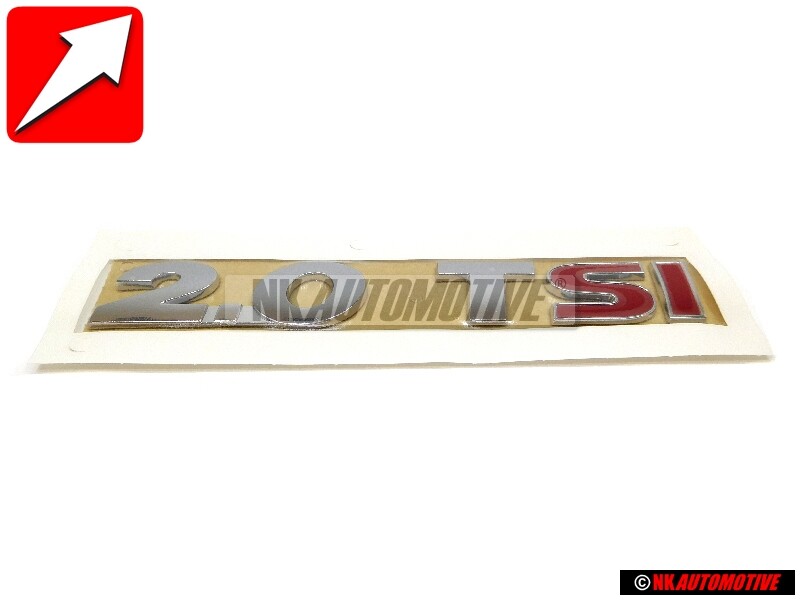 Original VW 2.0 TSI Rear Badge Emblem Chrome Red - 1Q0853675S GQF | eBay