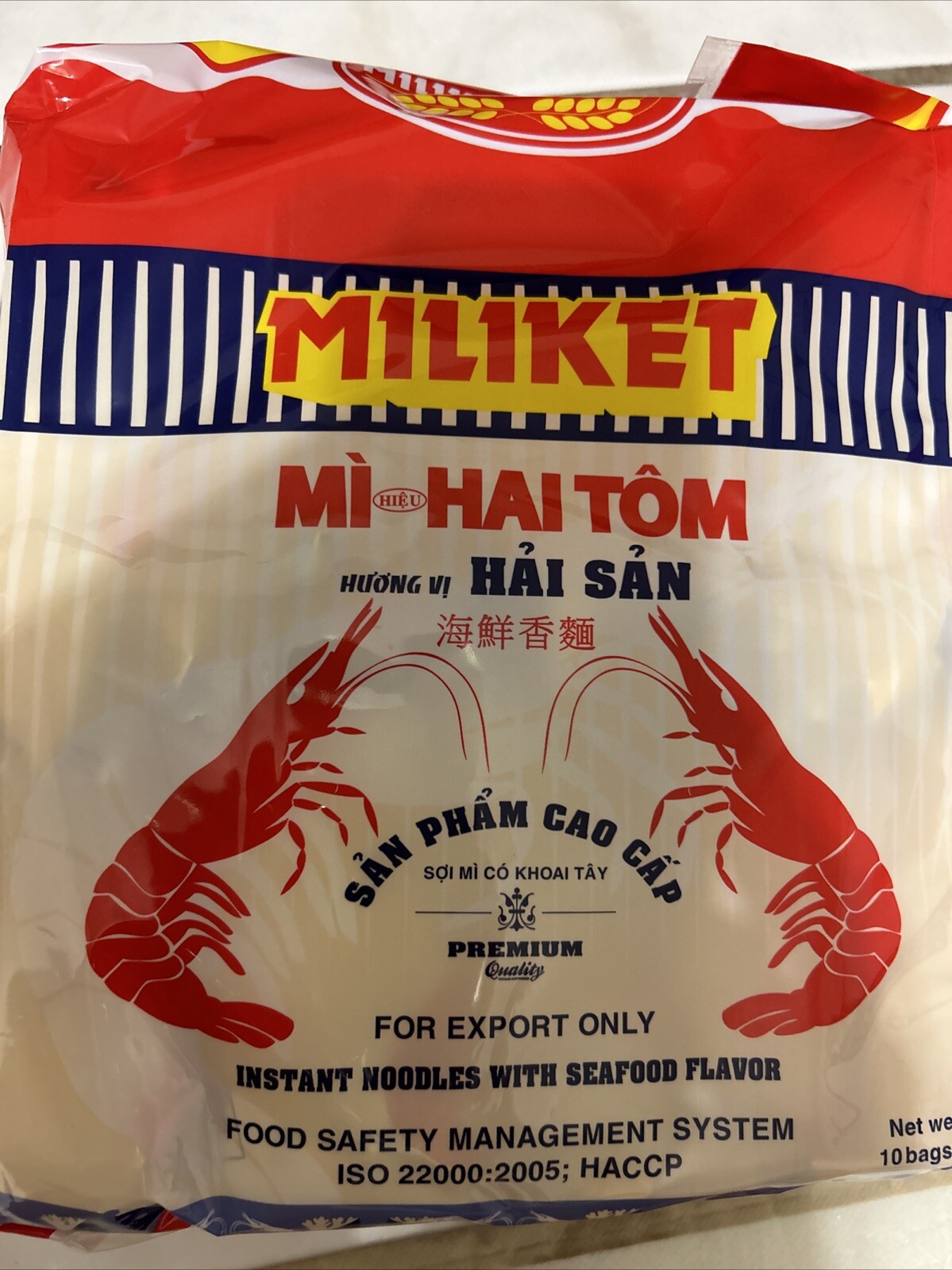 Miliket-Colusa Vietnam Instant Ramen Noodles Seafood Flavor 10 PACKS Mi ...