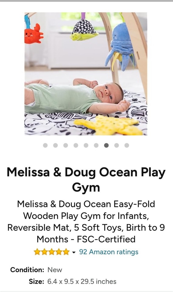 Ocean Oasis Easy Fold Play Gym - Melissa & Doug | eBay