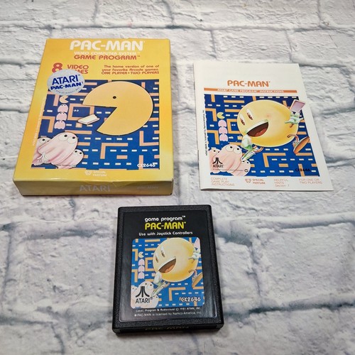 Atari 2600 Pac-Man Game w/ Box & Manual – CX2646 Complete Vintage Set ...