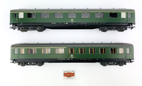 PS174 - MARKLIN H0 43200/43210 - PAIR OF DB 1st/2nd CLASS PASSENGER ...