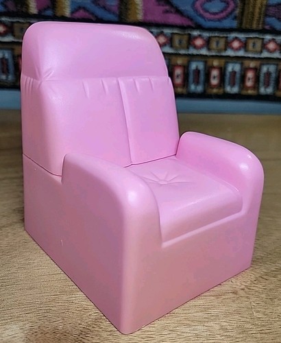 Vintage Barbie Mattel Pink Chair 1994 Dream House Plastic Furniture | eBay