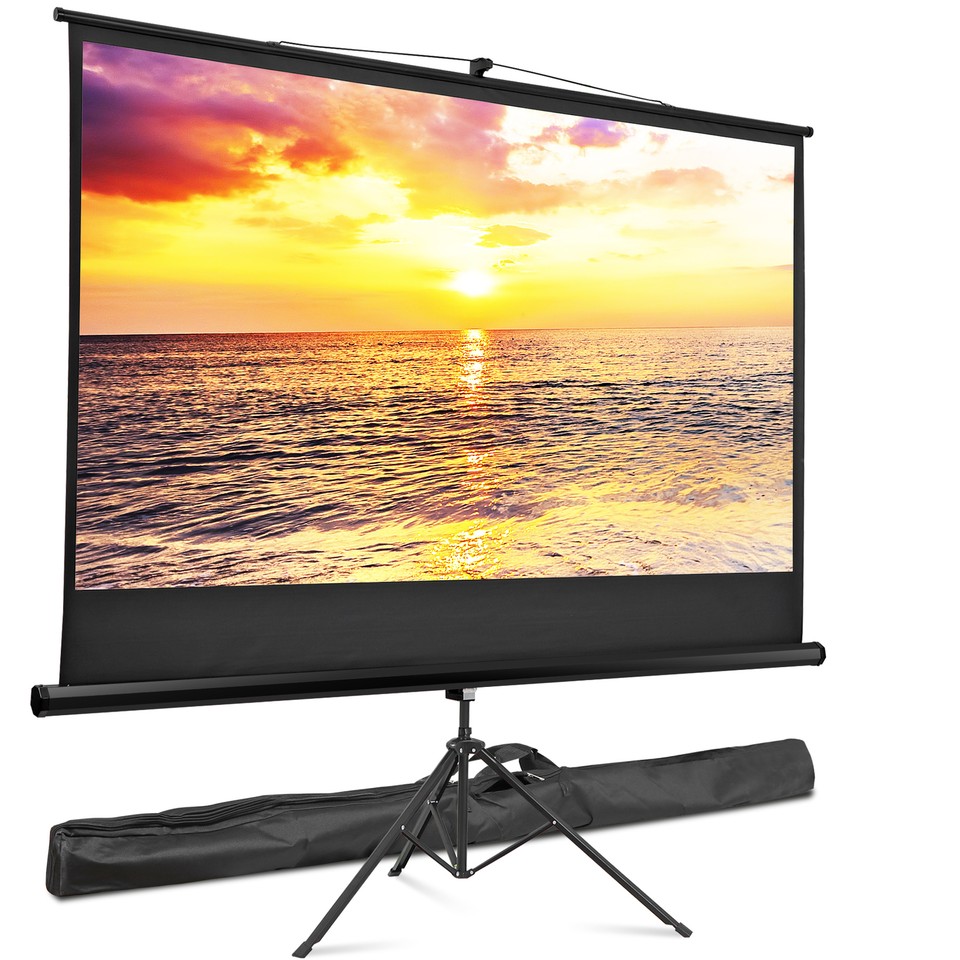 Portable Projector Screen Tripod Stand 84'' 16:9 4K HD Movie Projection ...