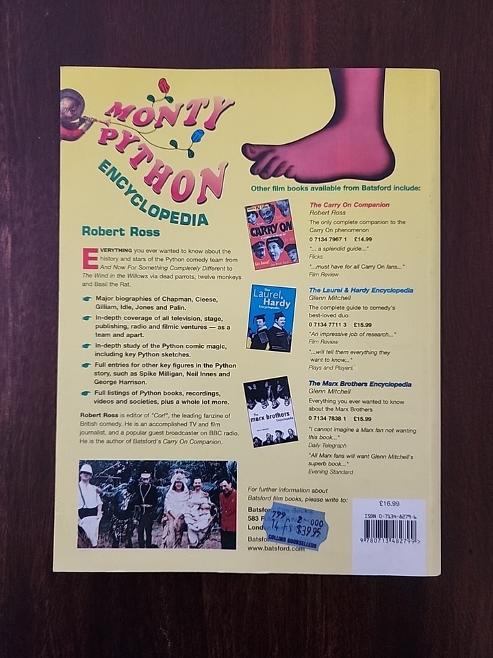 The Monty Python Encyclopedia By Robert Ross | eBay