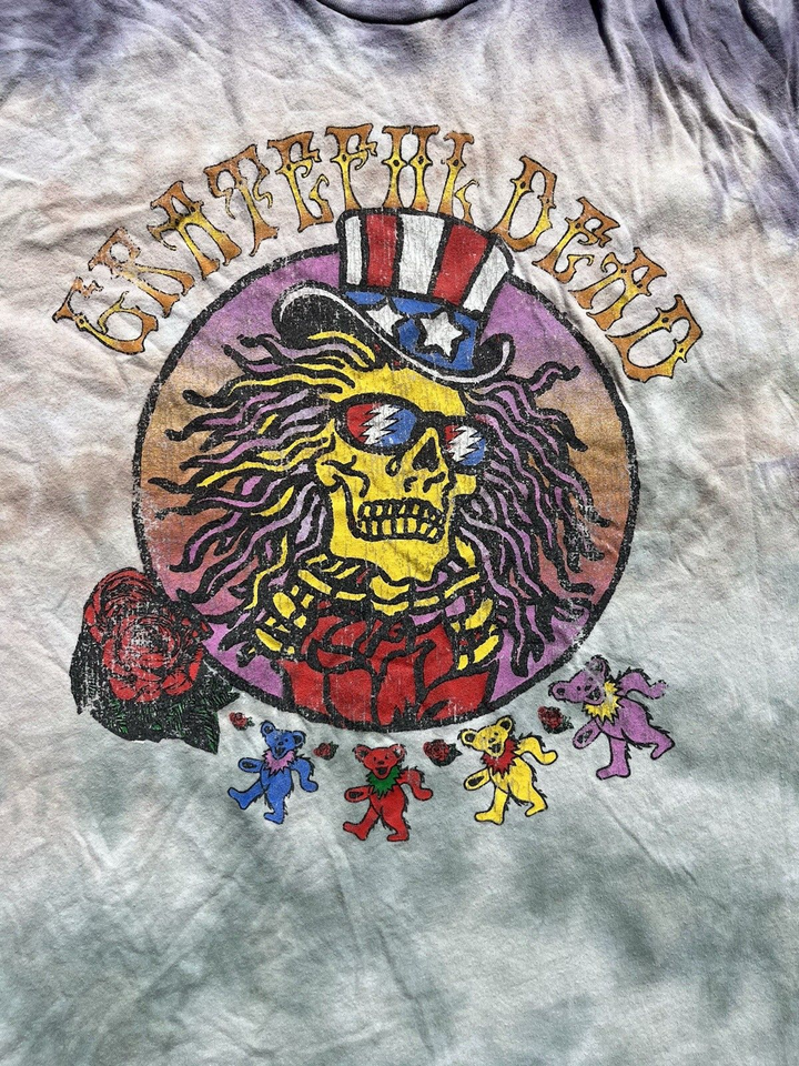 Men's Grateful Dead T-Shirt Multicolor Skull L 60s Psych Rock Garcia Hippie SF | eBay