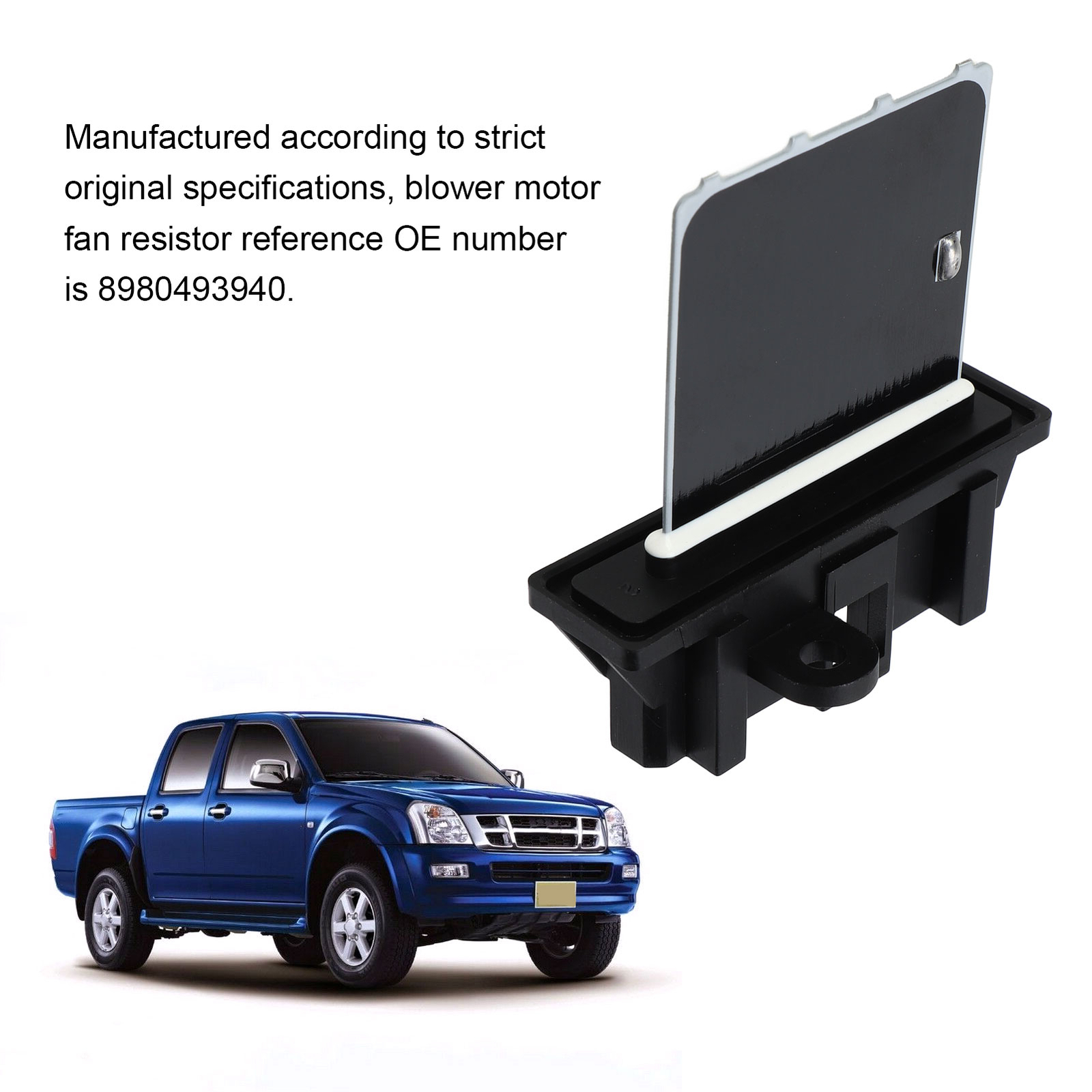 Car Blower Motor Fan Resistor 8980493940 For Isuzu Rodeo D‑Max 2002 ...