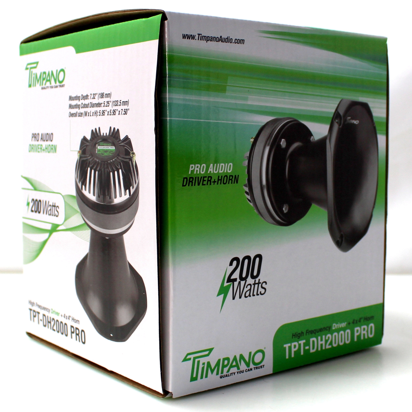 Timpano 2" 450W 8 Ohm Titanium Compression Driver w/ Long Horn / TPT ...