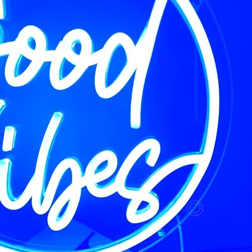 Blue Good Vibes Led Neon Light Sign BedroomLiving Room Office Blue good ...