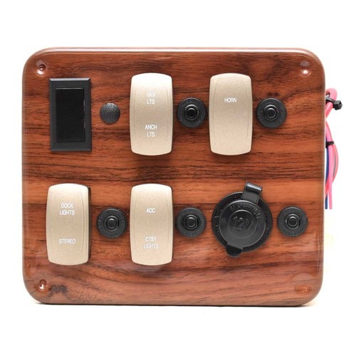 Premier Pontoon Boat Console Switch Panel | 7 1/8 x 6 1/8 Inch Plastic ...