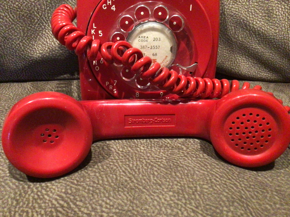 Vintage Stromberg Carlson Desk Rotary Dial USA Made Red Telephone | eBay
