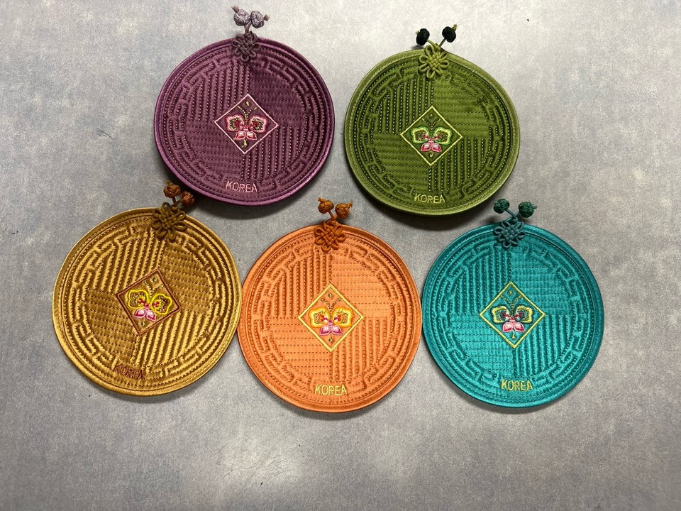 Vintage Lot Of 5- Handmade Korean Coasters | eBay