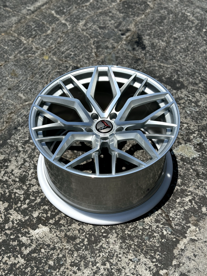 19" 20" ALT Velocity Rotary Forged Silver Machine wheels rim for C8 ...