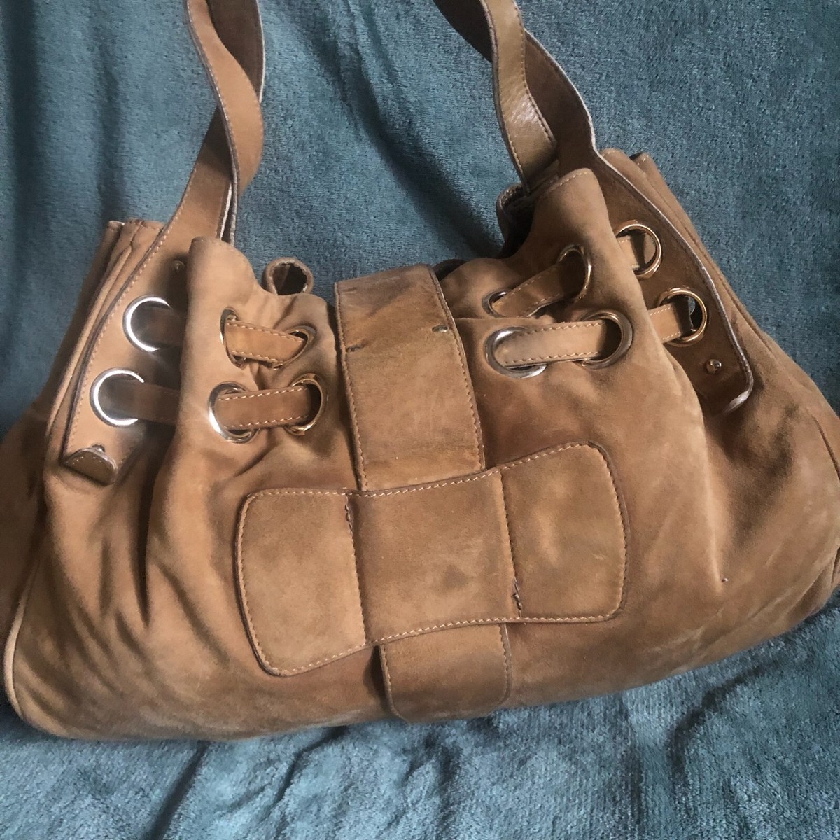 Jimmy Choo Ramona Brown Suede Leather Women's Shoulder Bag Jimmy Choo Ramona Brown Suede Leather Women's Shoulder Bag