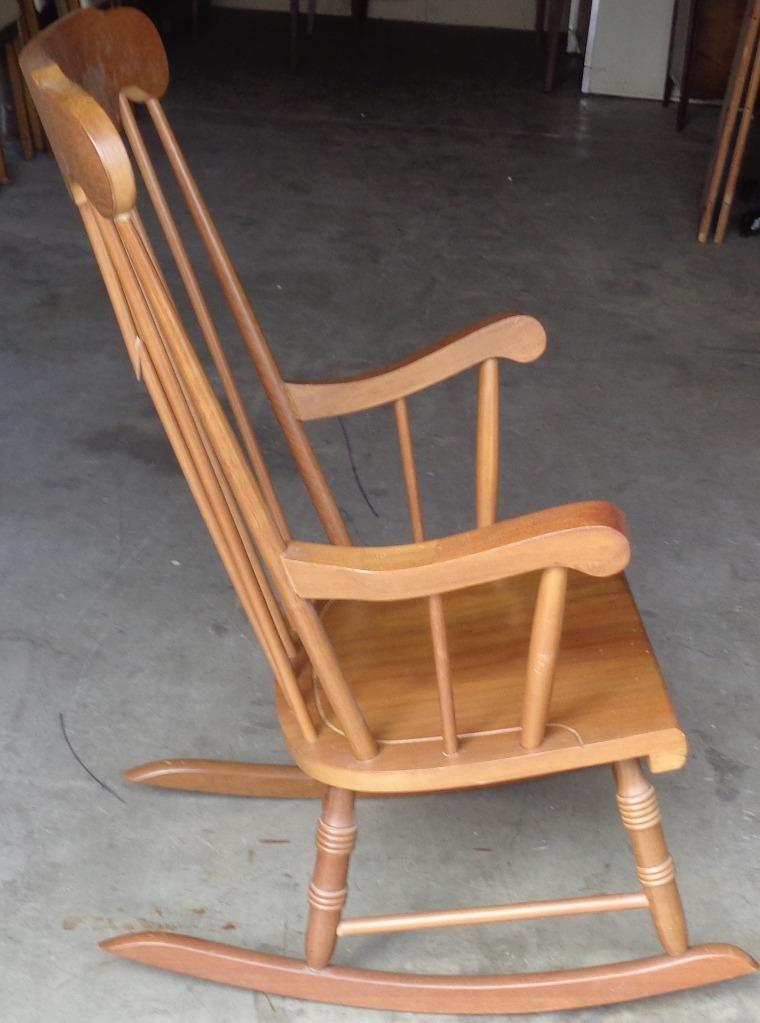 Vintage Solid Wood Spindle Rocking Chair - NEEDS TLC - CLASSIC STYLE ...