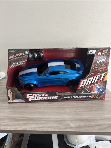 Jada Toys Fast & Furious Blue Ford Mustang GT Remote Control Car Elite ...