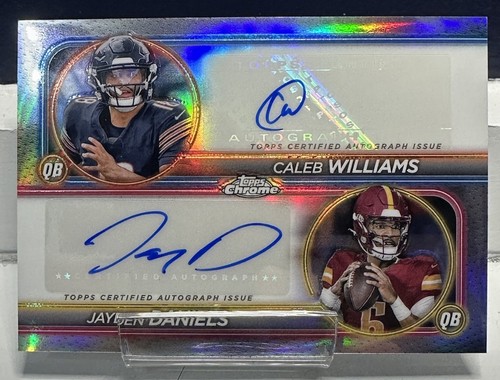 Topps Chrome Jayden Daniels / Caleb Williams Dual Auto Ref : Odds 1 ...