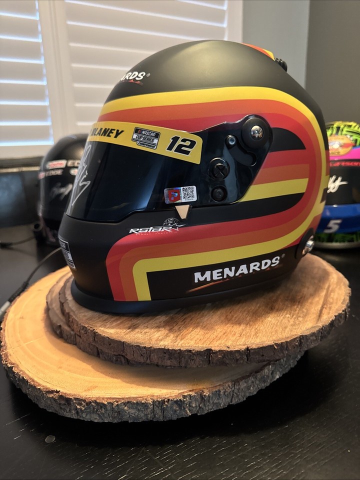 Ryan Blaney Signed NASCAR Championship Retro Full Size Replica Helmet ...