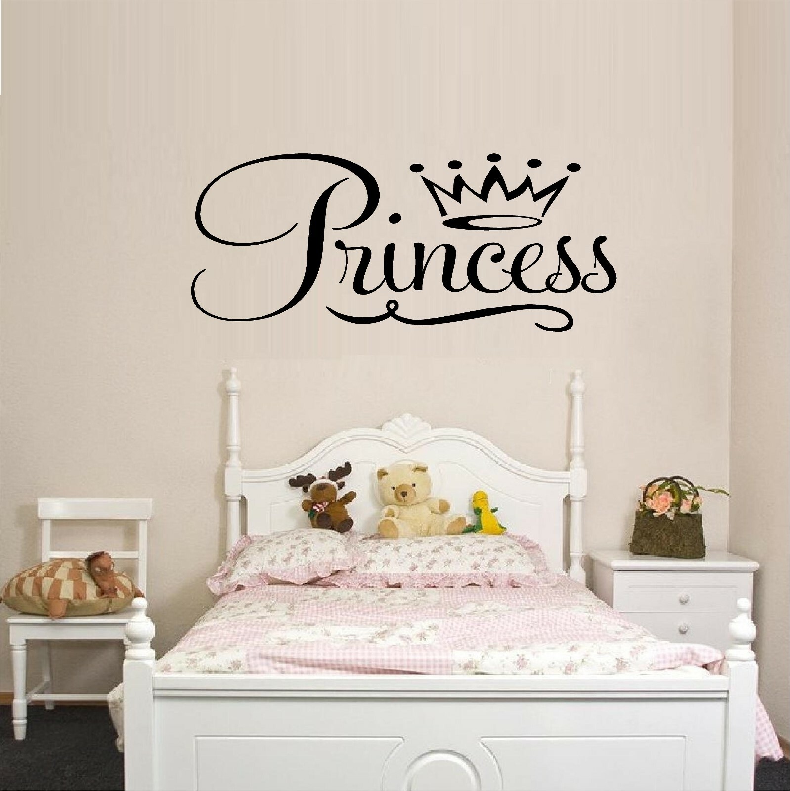 Princess w/Crown Vinyl Decal Home Décor 12" x 28" | eBay