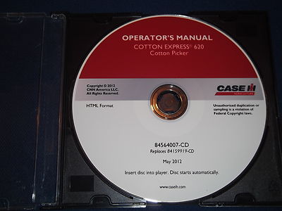 CASE COTTON EXPRESS 620 COTTON PICKER OPERATION & MAINTENANCE BOOK ...